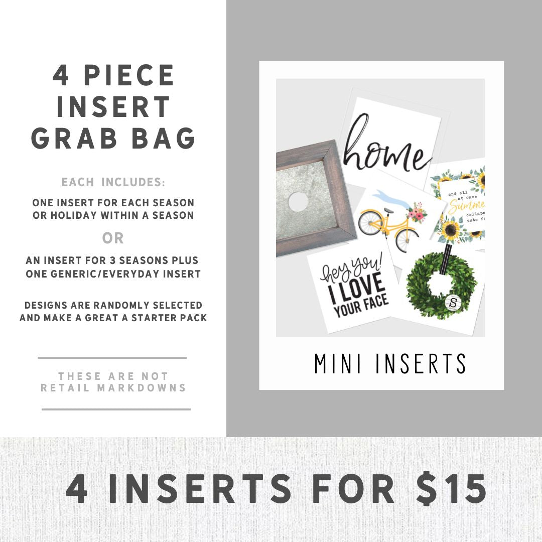 Grab Bag - Mini Sign Inserts – Simpler Seasons Home Decor