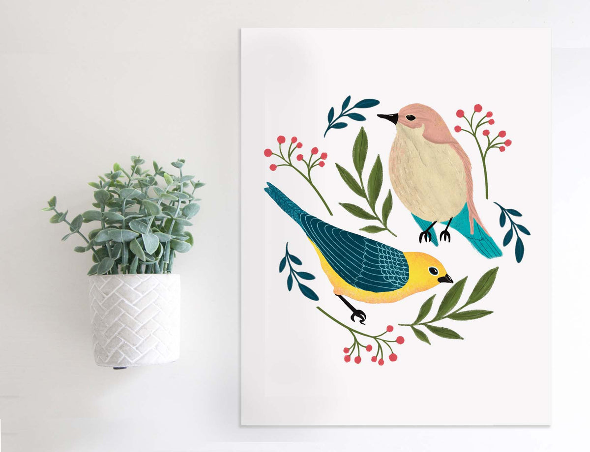 Magnetic Wall Hanging Insert: Birds and Foliage (Spring) | INSERT ONLY ...