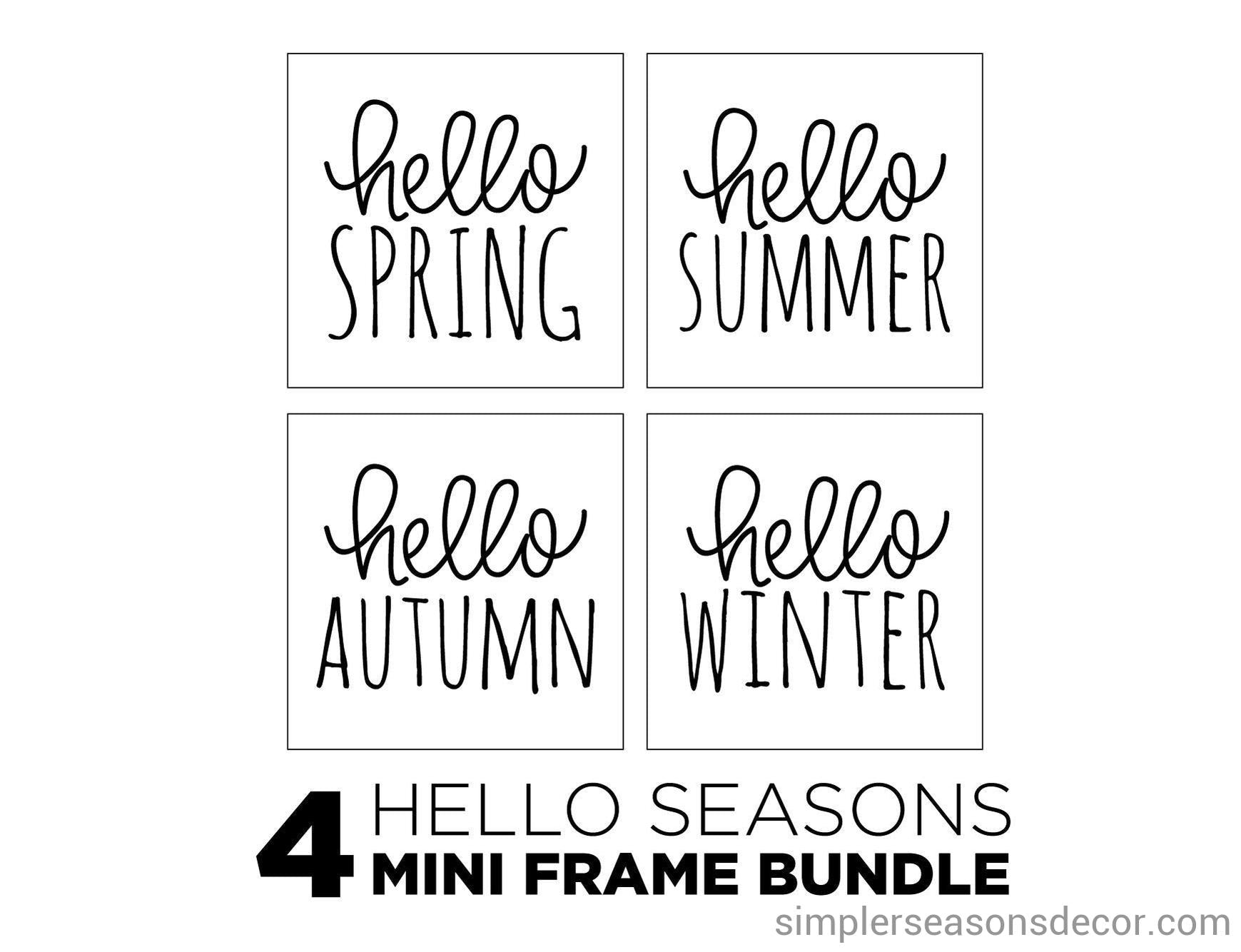Mini Magnetic Frame Inserts – Simpler Seasons Home Decor