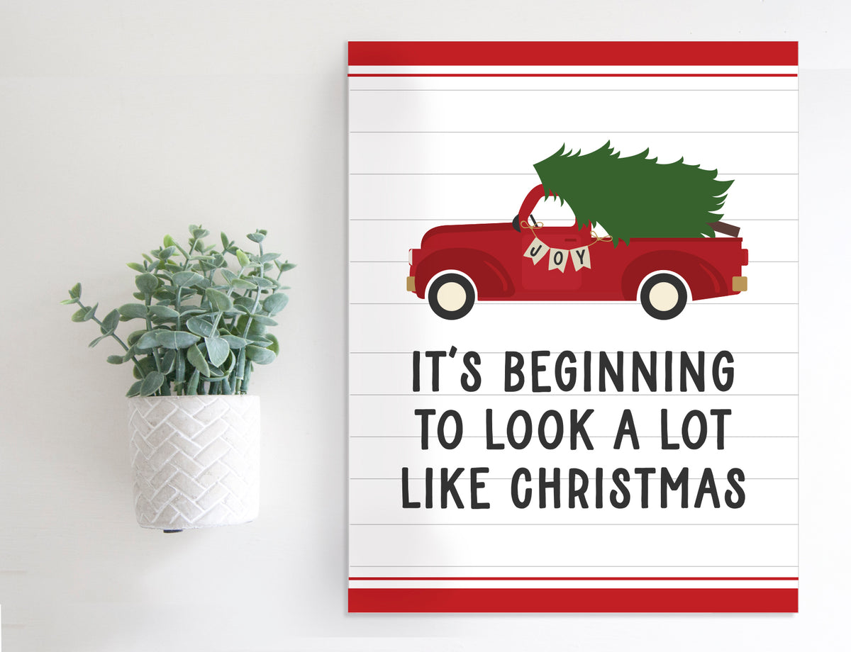 Magnetic Wall Hanging Insert: A Lot Like Christmas Truck and Tree (Chr ...