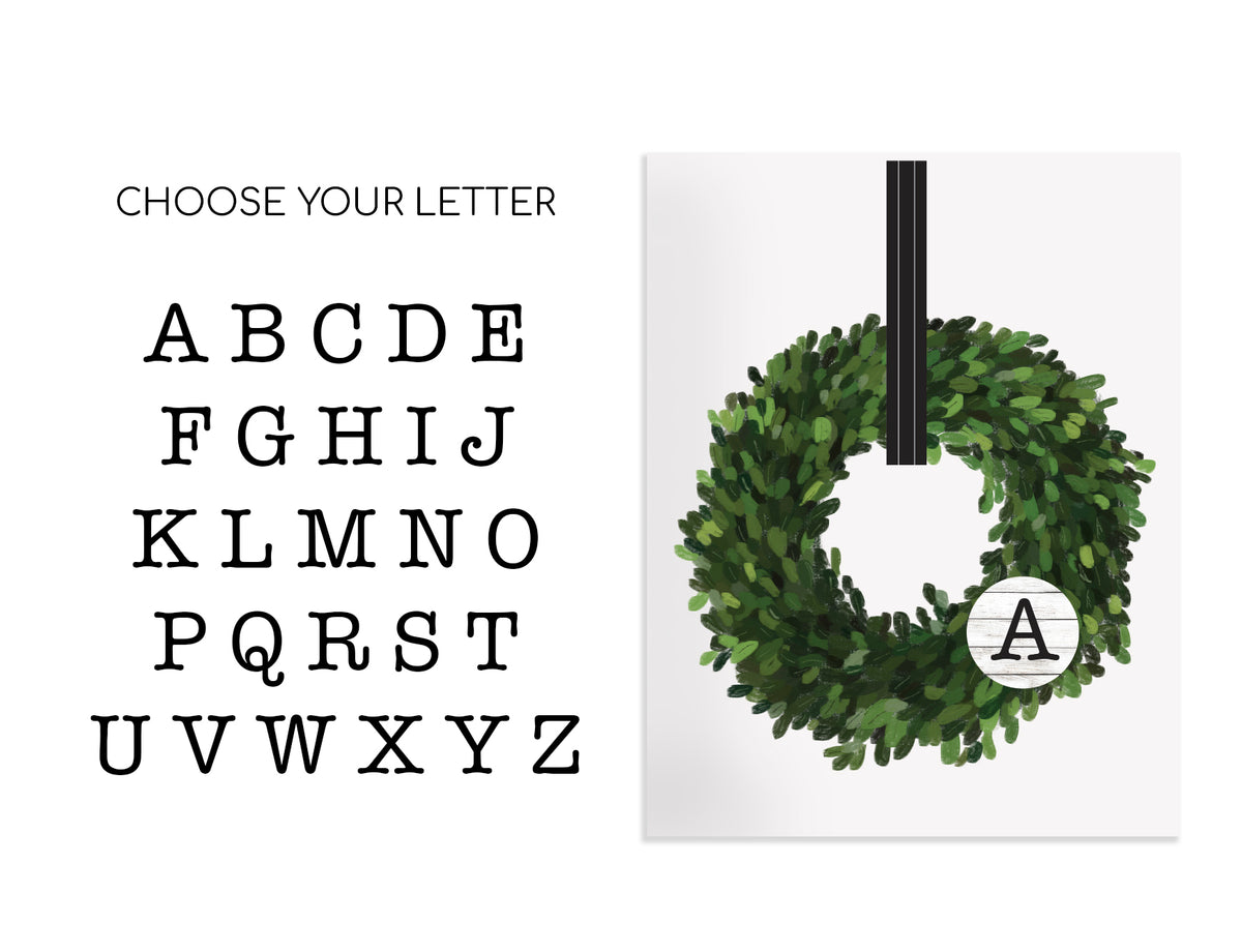 Magnetic Wall Hanging Insert: Monogram Wreath (Everyday/Wedding/Bridal ...